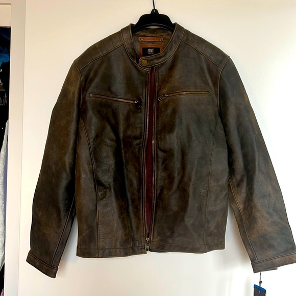 Frye | Jackets & Coats | Brand New Frye Mens Leather Racer Jacket ...